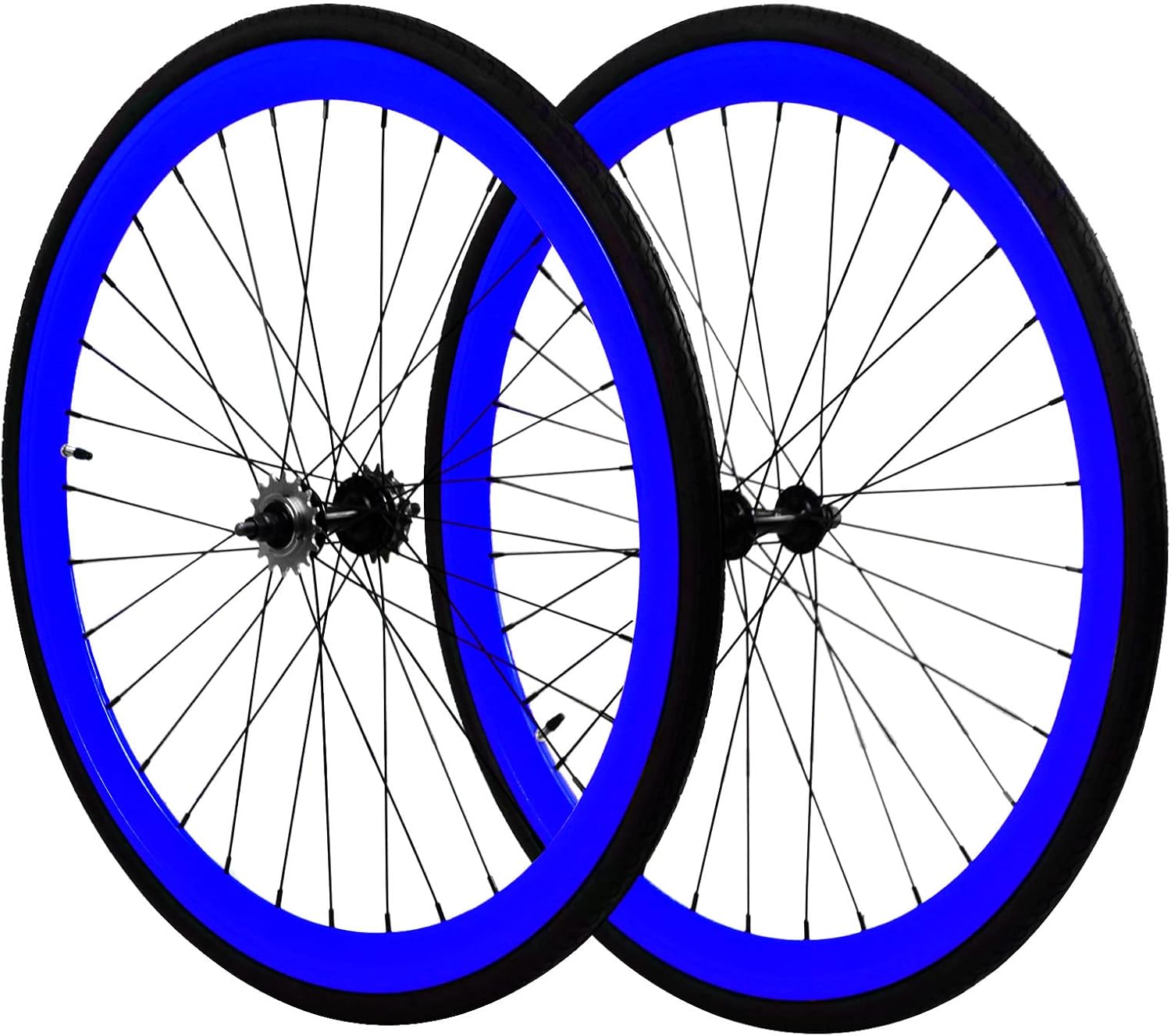 Amazon.com : Fixie Wheel Set Fixed Gear Flip-Flop Rear Wheel 45 mm w ...