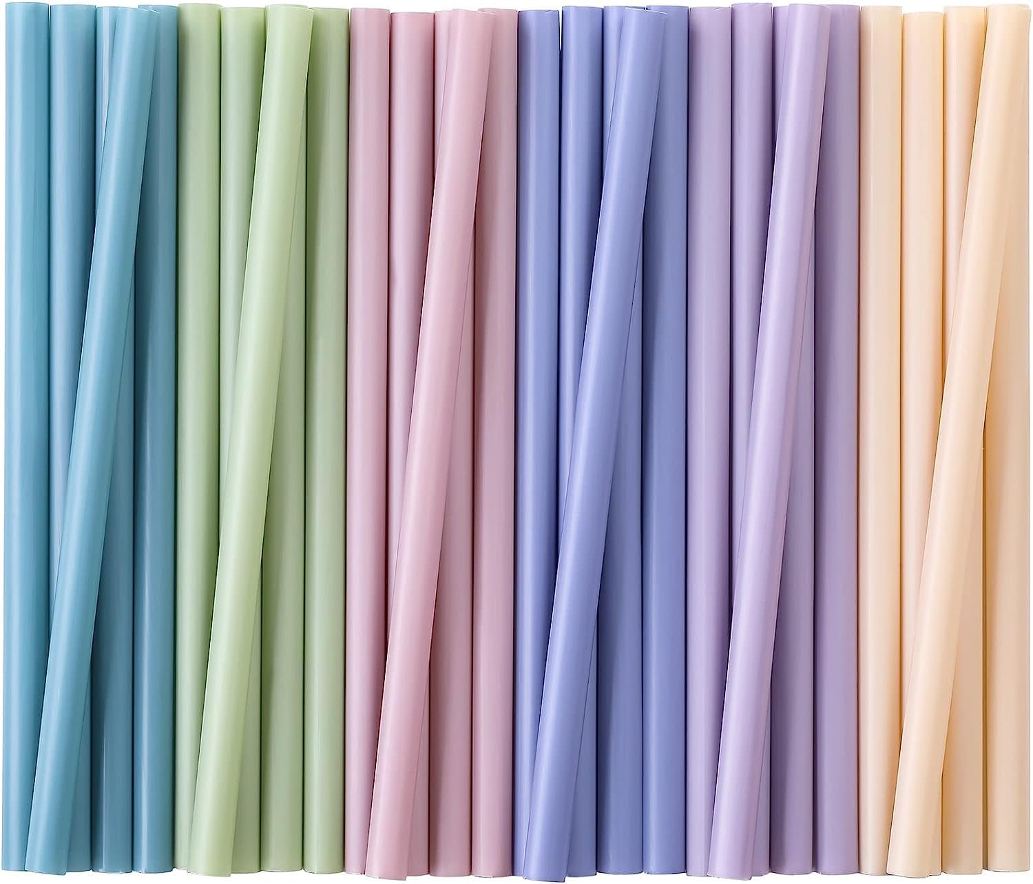 Amazon.com : 100 Pcs Jumbo Smoothie Straws, Disposable Wide Plastic ...