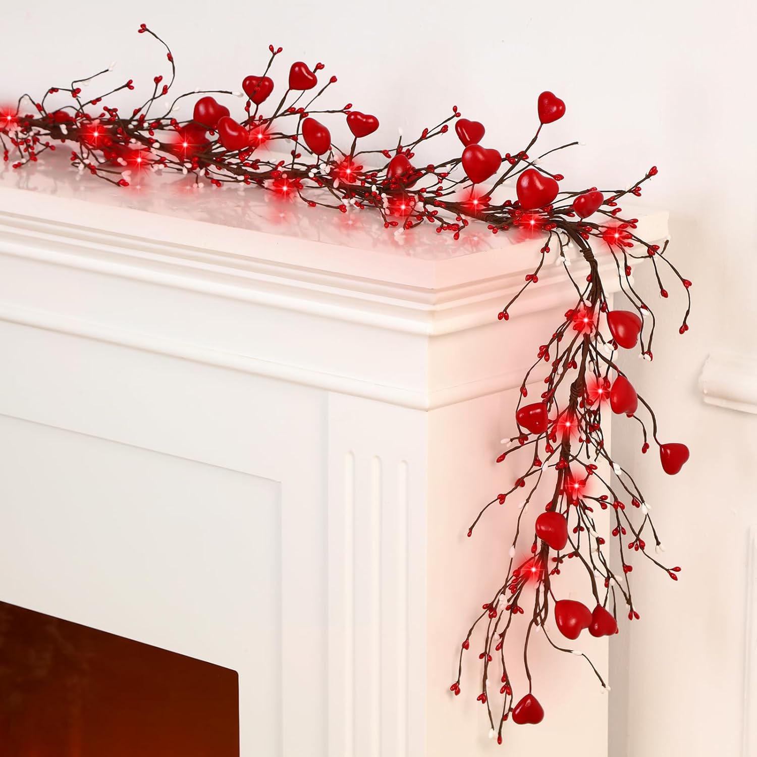 Amazon.com: Yuxung Valentine's Day Garland with 10ft/ 3meter Fairy ...