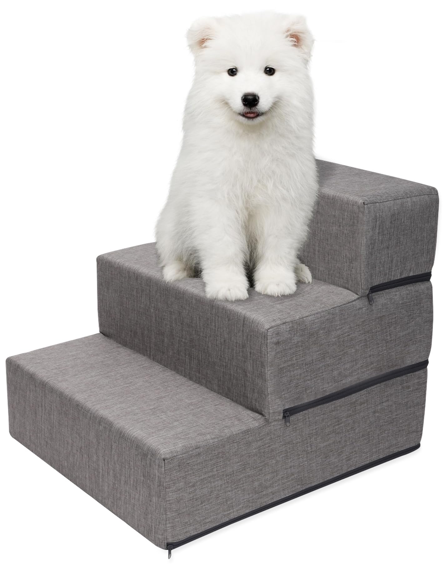 Snapklik.com : Elevon 3-Tier Pet Foam Stairs For Tall Beds And Couches