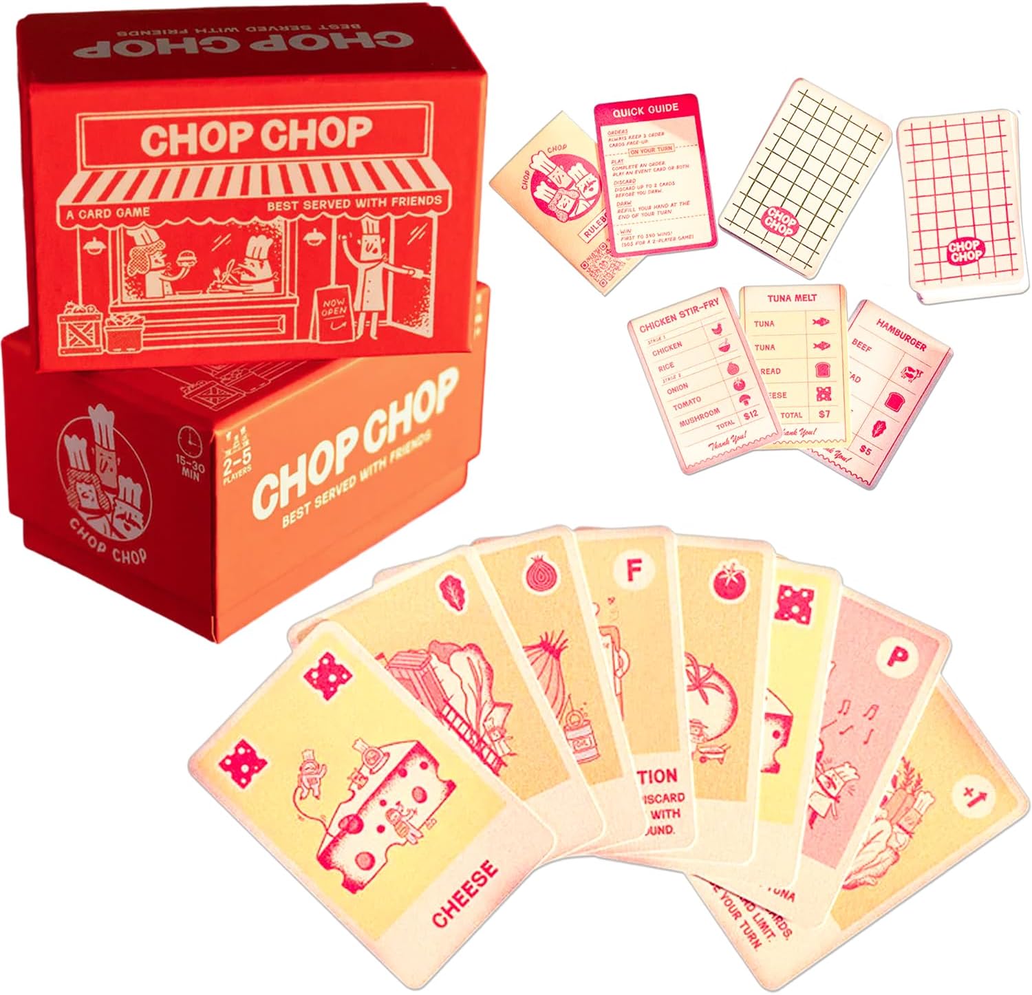 Amazon.com: Chop Chop Card Game, CHOP CHOP! Fast Kitchen Card Game ...