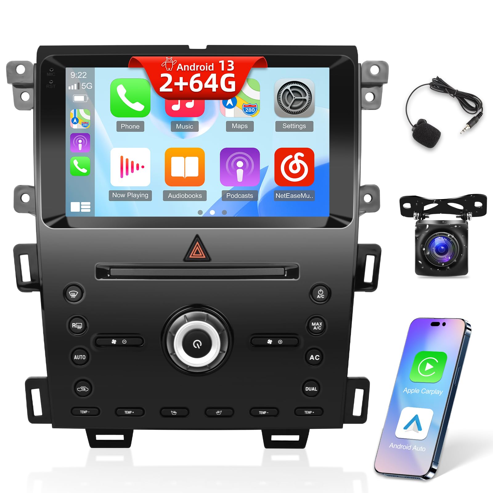 Amazon.com: [2G+64G] Car Radio for Ford Edge 2011 2012 2013 2014 2015 ...