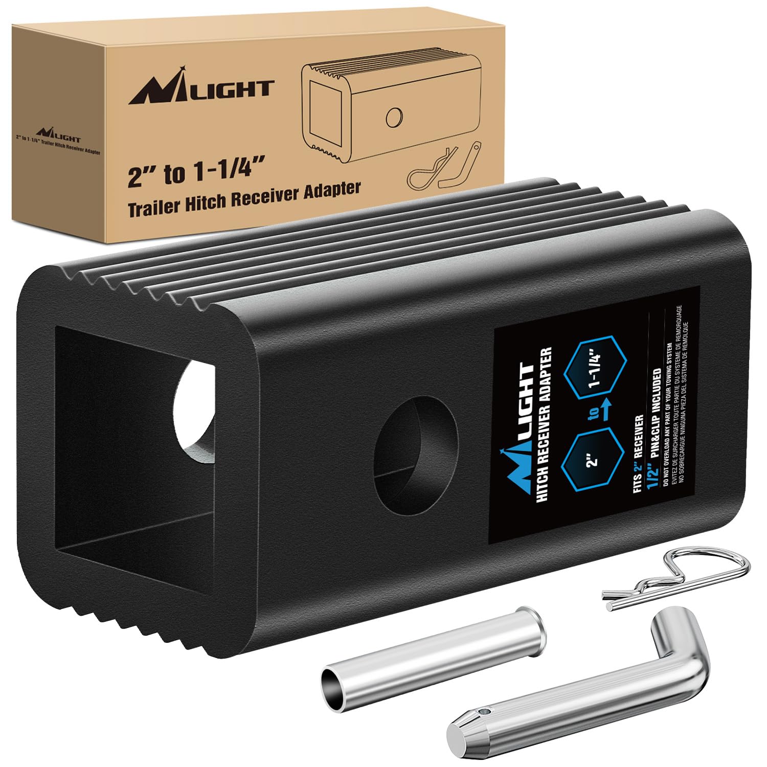 Snapklik.com : Trailer Hitch Receiver Extender Adapter Reducer 2 To 1-1 ...