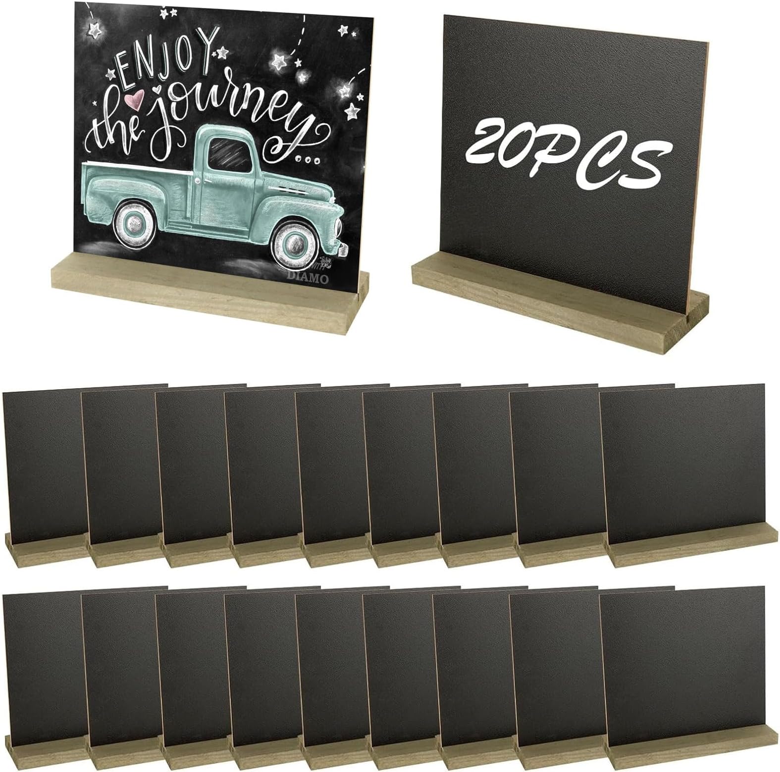 Amazon.com : 20 Mini Chalkboard Signs, 5 X 6 Inch Small Signs with ...