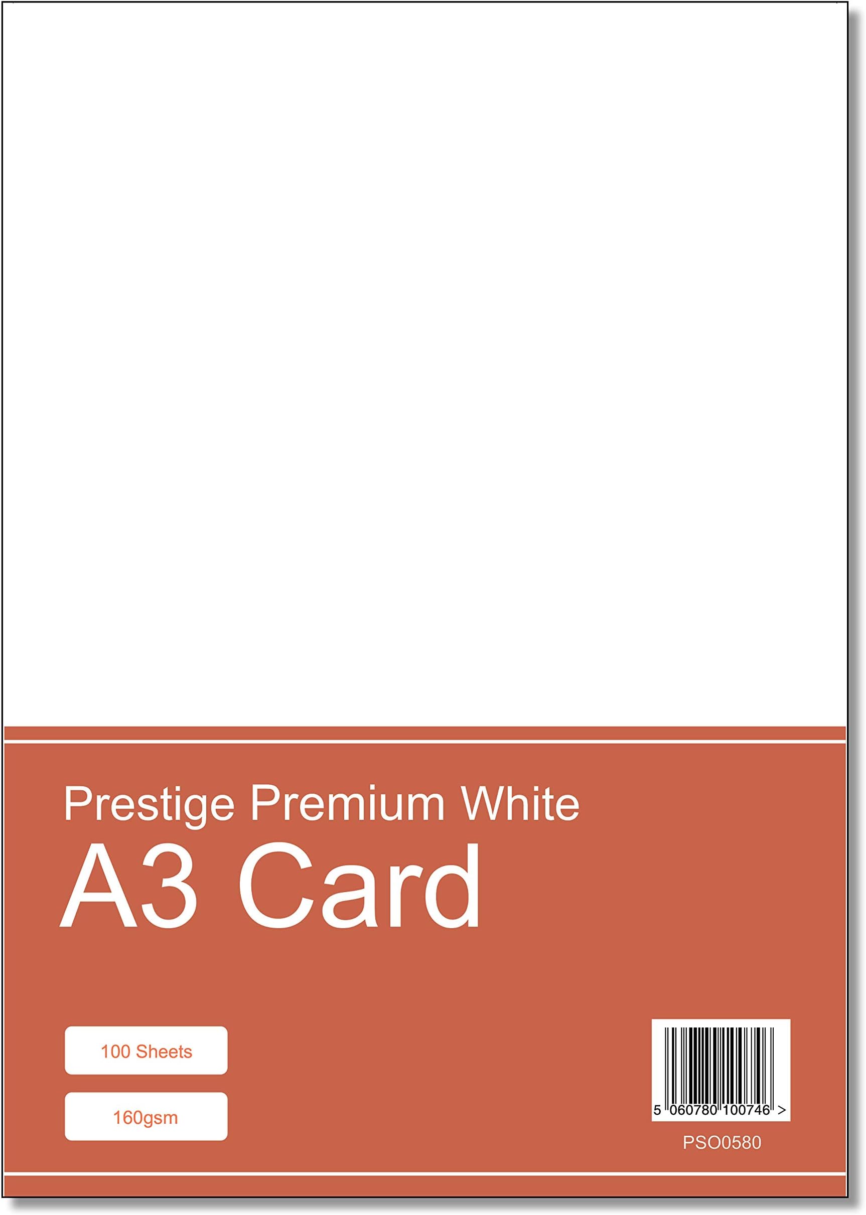 160gsm White Card Pack A3-100 Sheets : Amazon.co.uk: Stationery ...