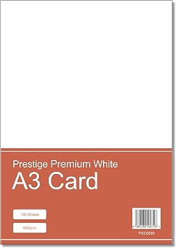 160gsm White Card Pack A3-100 Sheets : Amazon.co.uk: Stationery ...