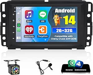 Amazon.com: Slakerbe Android 14 Double Din Car Stereo Radio for Chevy Cruze 2011-2015, 2G+32G 7 ...
