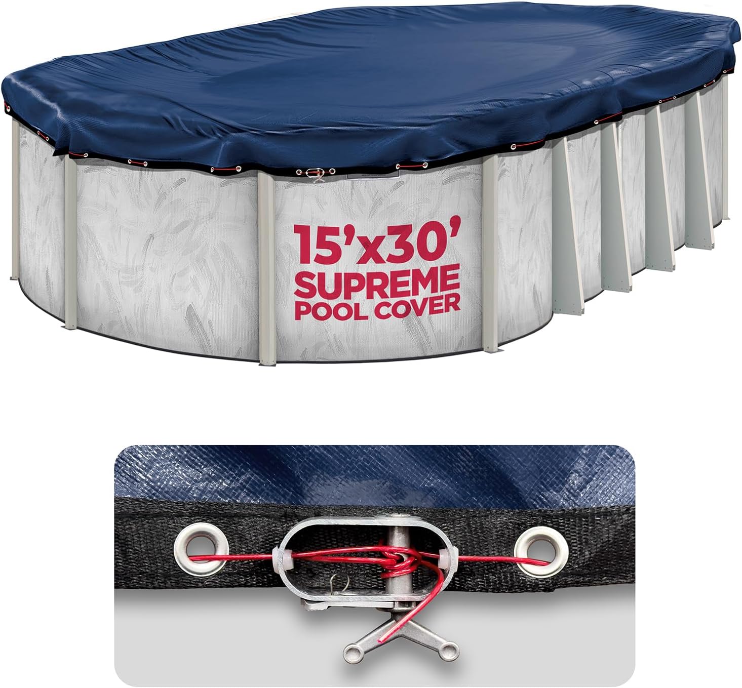 Amazon.com : 15 x 30 ft Oval Pool Covers for Above Ground Pools, Oval ...