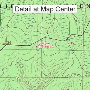 Amazon.com : USGS Topographic Quadrangle Map - Hosford, Florida (Folded ...