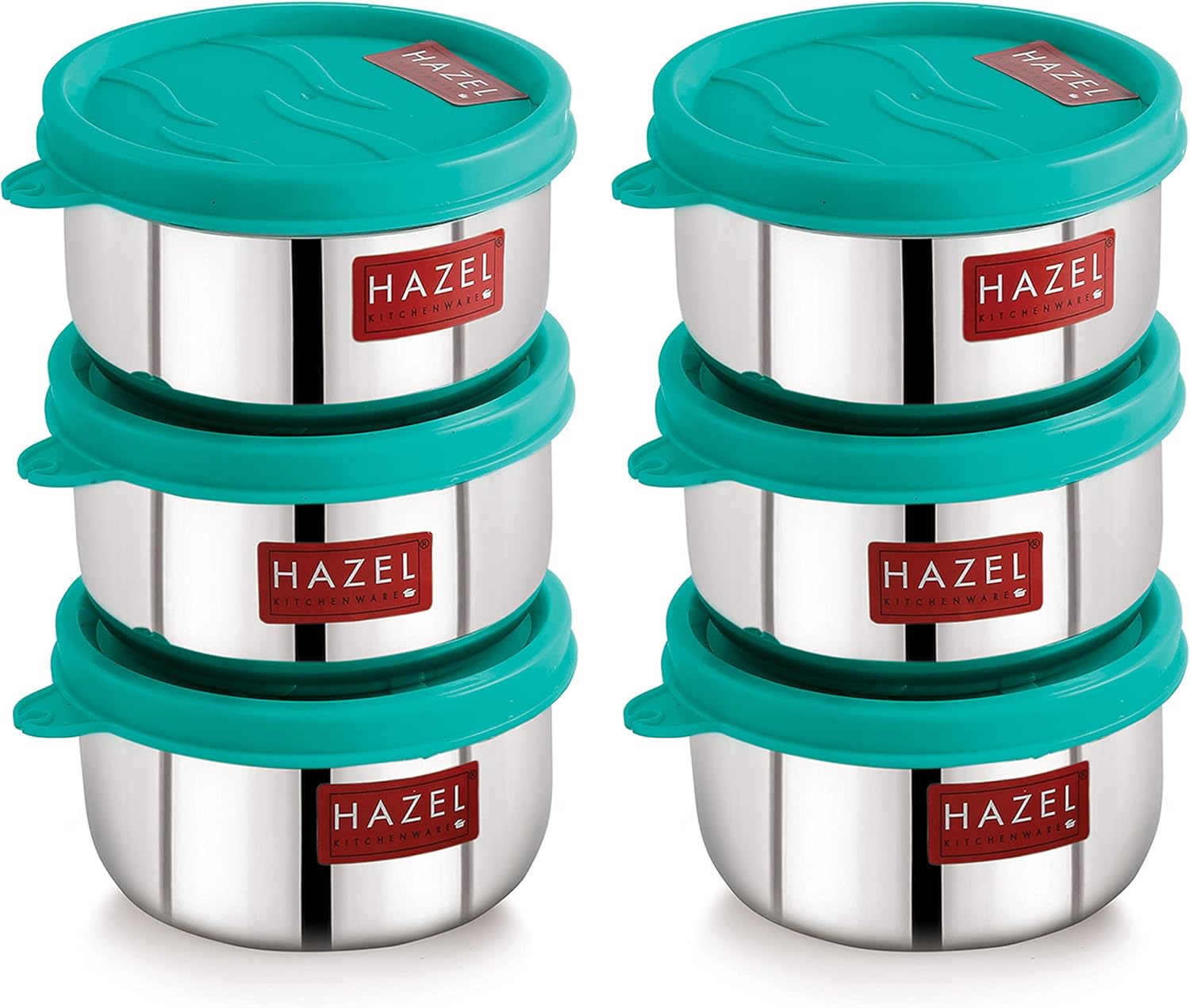Amazon.com: Hazel Stainless Steel Kitchen Containers Set of 6 | Storage ...