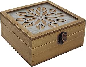 Amazon.com: CVHOMEDECO. Rustic Wooden Decorative Box Vintage Wood ...
