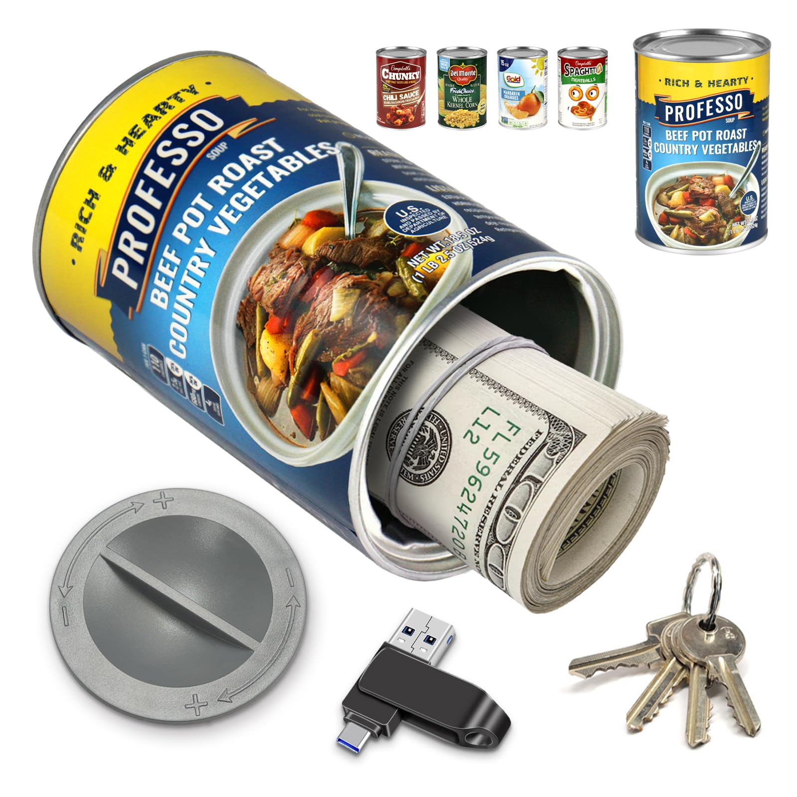 Diversion Safe Stash Can with Hidden Storage, Hidden Safe in Plain ...