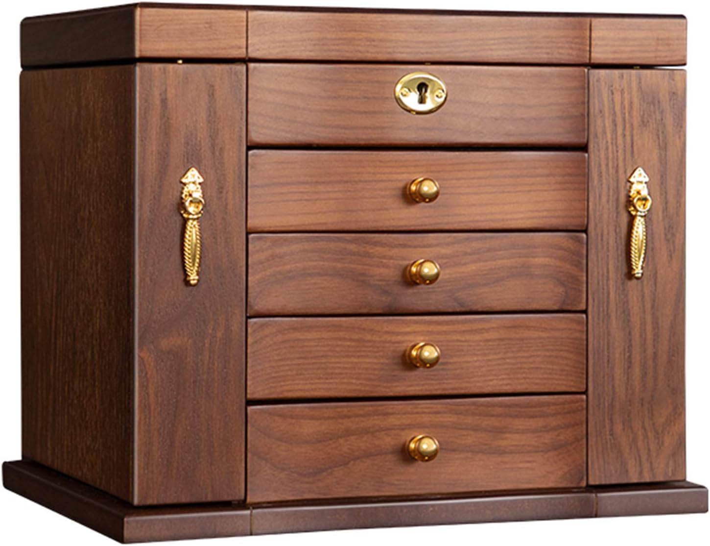 Amazon.com: TITISKIN Extra Large Wooden Jewelry Box for Women 5 Drawers ...