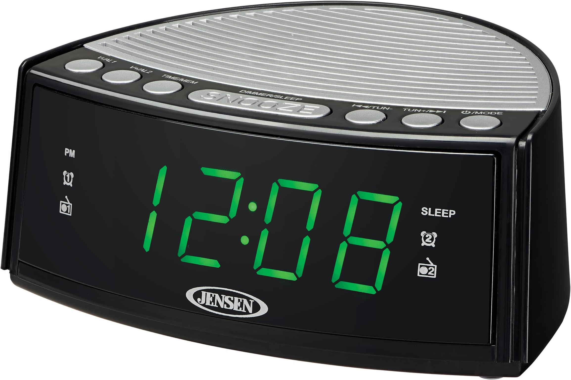 Amazon.com: JENSEN JCR-210 AM/FM Digital Dual Alarm Clock Radio with ...