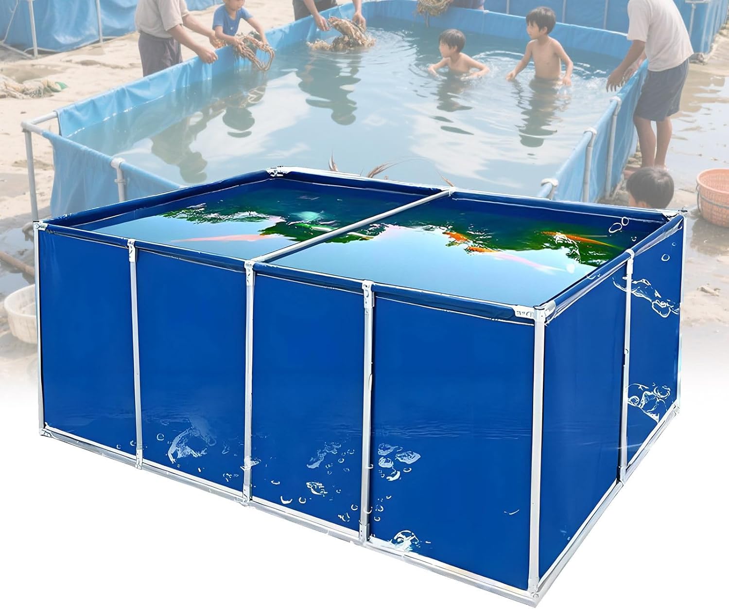 Large Water Tank Simple Swimming Pool Canvas Fish Pond Aquaculture ...