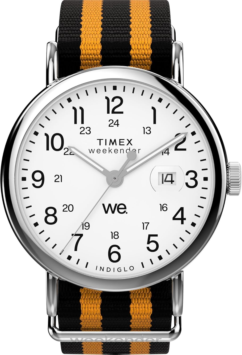Amazon.com: Timex Men's Weekender 40mm Watch - Orange Strap White Dial ...