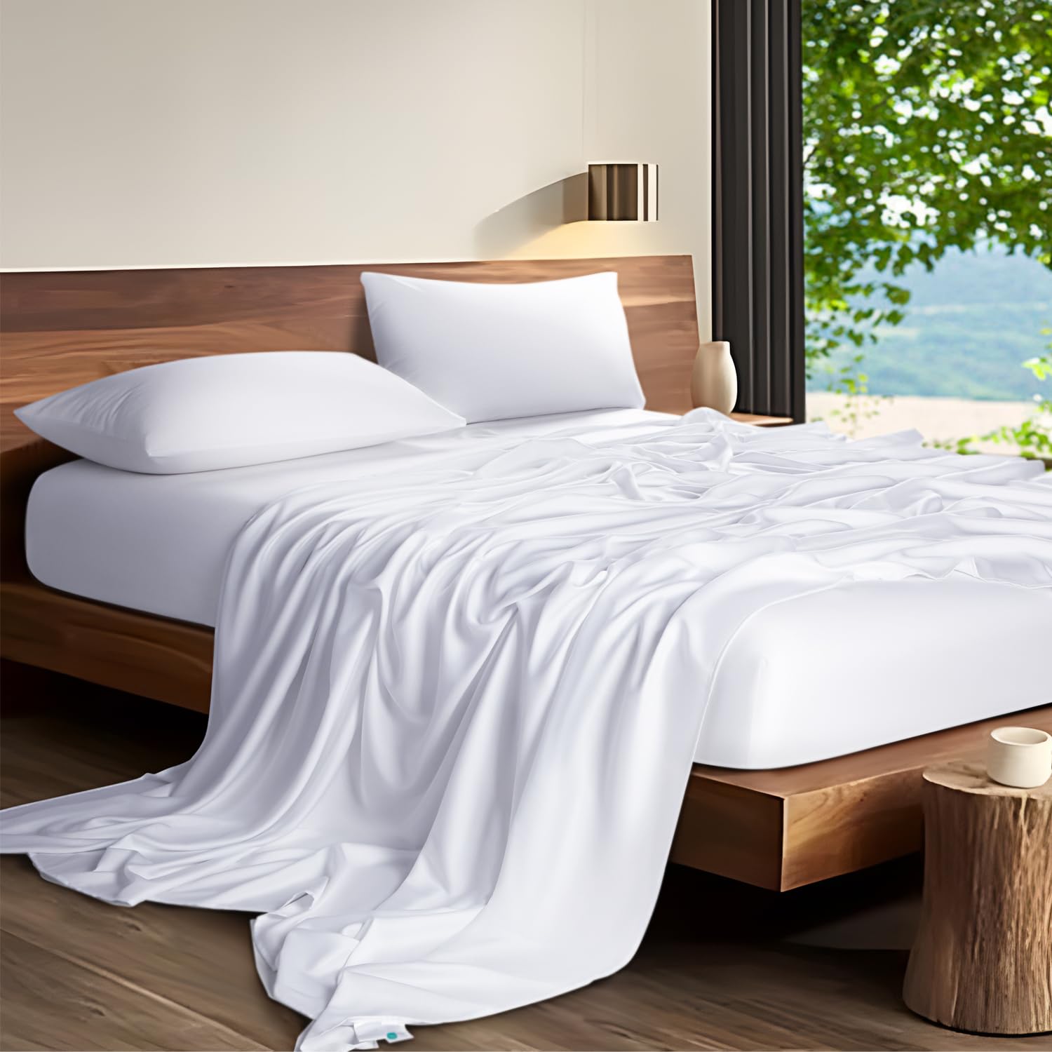 Amazon.com: SONORO KATE 100% Eucalyptus Lyocel Tencel Sheets, Luxury ...