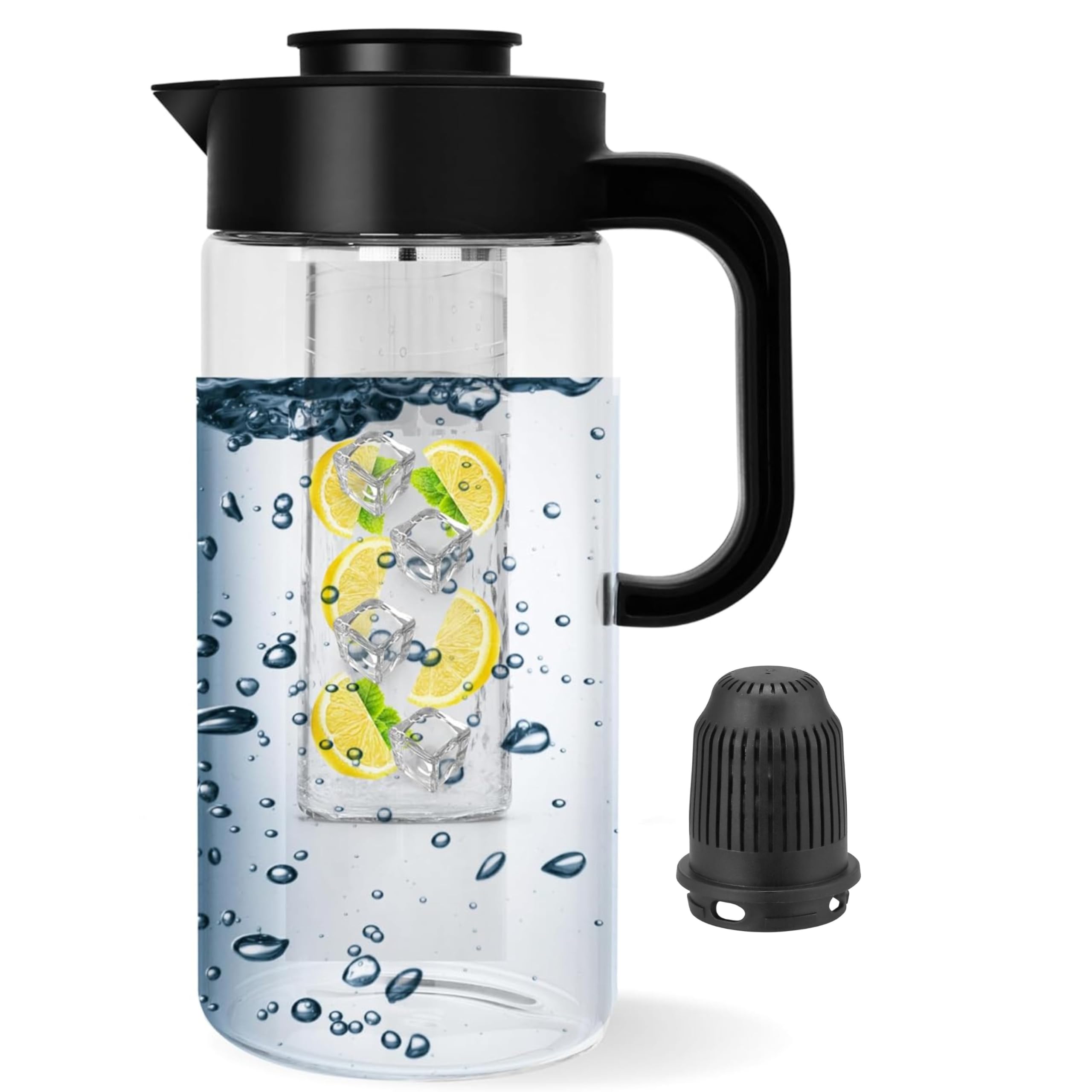 Amazon.com: Borosilicate Glass Water Pitcher of Life with Stainless ...