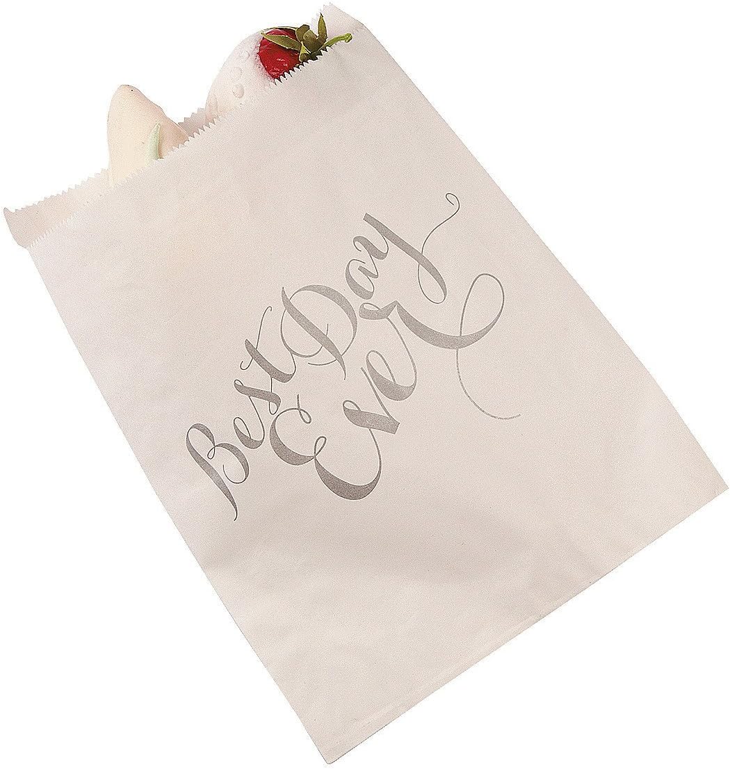 Amazon.com: Fun Express - Best Day Ever Cake Bags (50pc) for Wedding ...