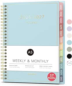 Amazon.com : Forvencer Planner 2026-2027, 17 Month Weekly and Monthly ...