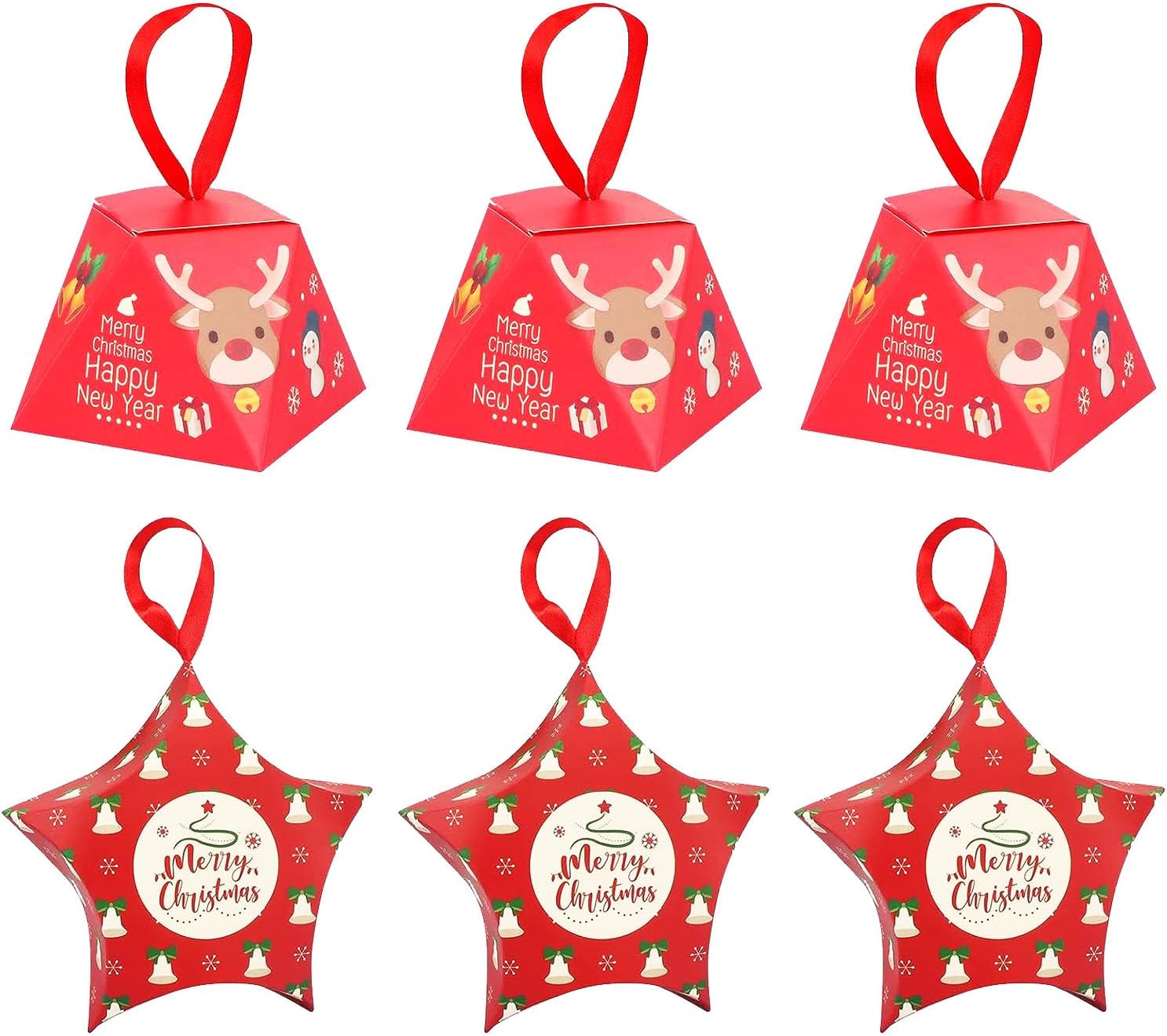Amazon.com: EVKILKJS 6 PCS Christmas Candy Boxes,Christmas Party Gift ...