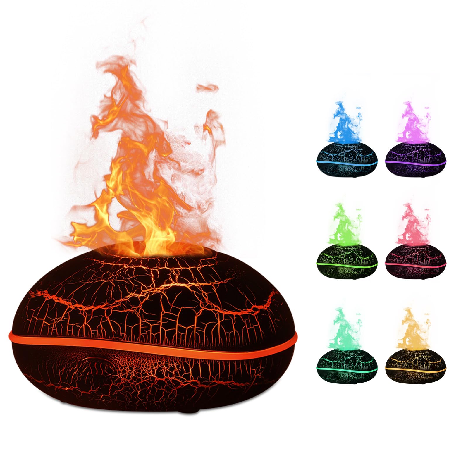 Colorful Volcano Diffuser Humidifier: 200ml Fragrance Scent Essential ...