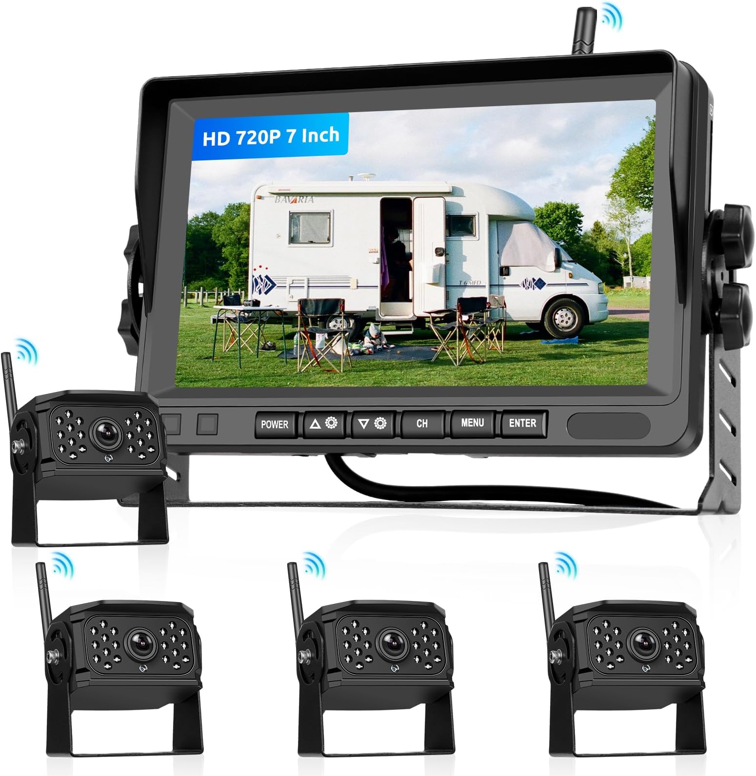 Amazon.com: Hodozzy Wireless Backup Camera System Kit, 7 Inch IPS ...