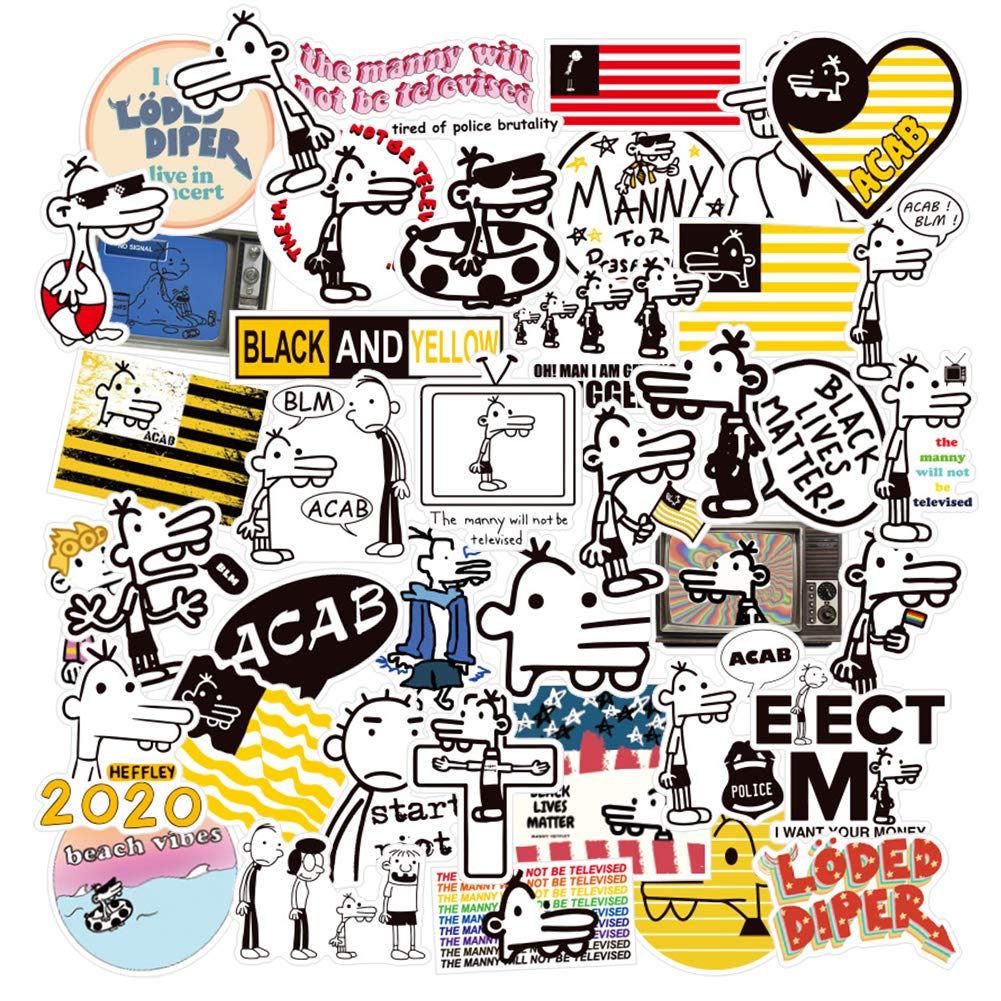 Diary of a Wimpy Kid Sticker,50PCS Laptop Stickers, Waterproof Vinyl ...