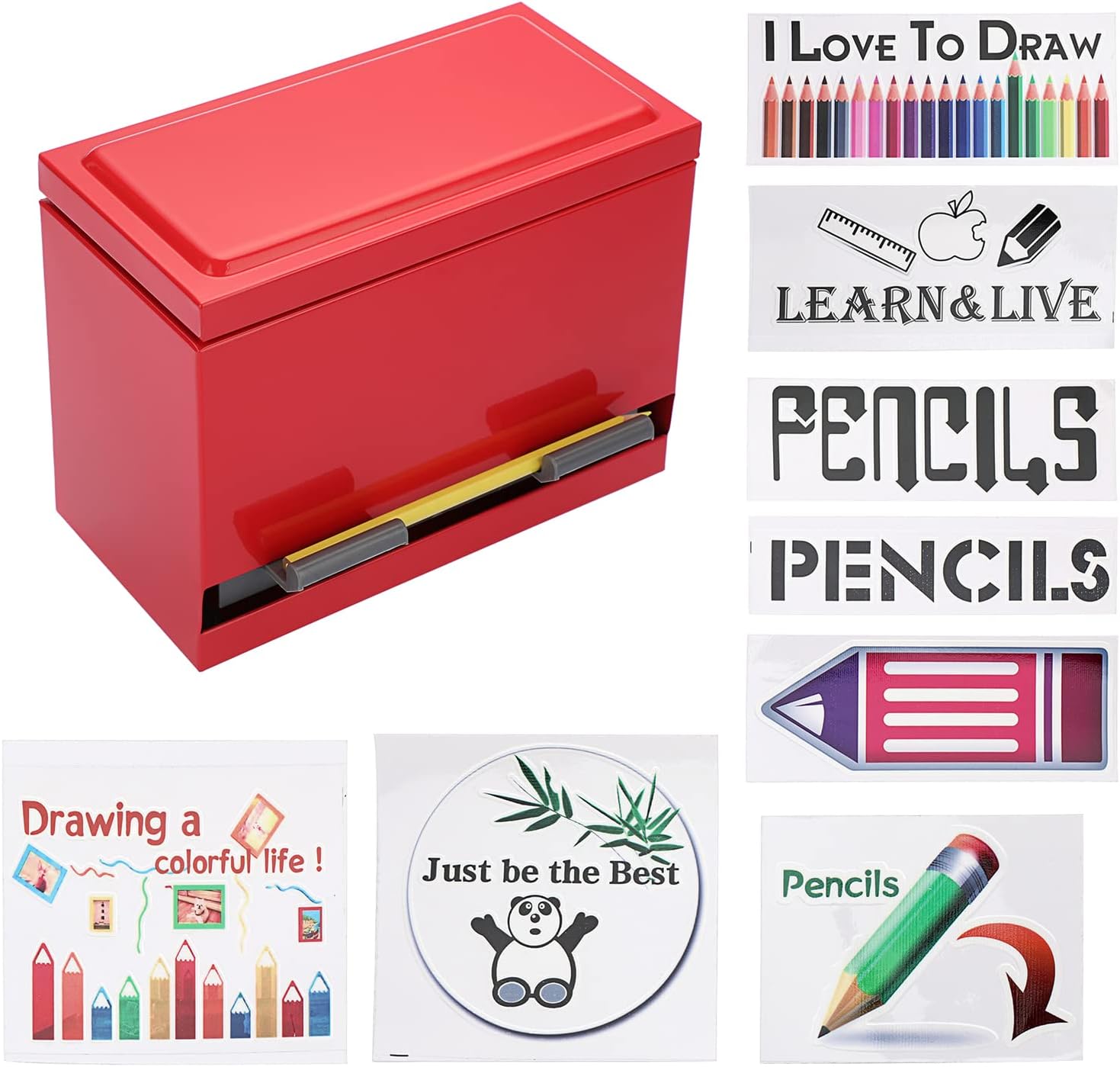 Amazon.com : Ctosree 157 Pcs Stainless Steel Pencil Dispenser Kit With ...