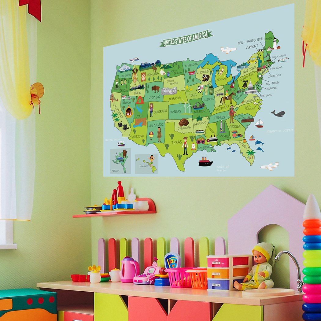 United States Wall Decal United States Map Wall Decal | USA Sticker