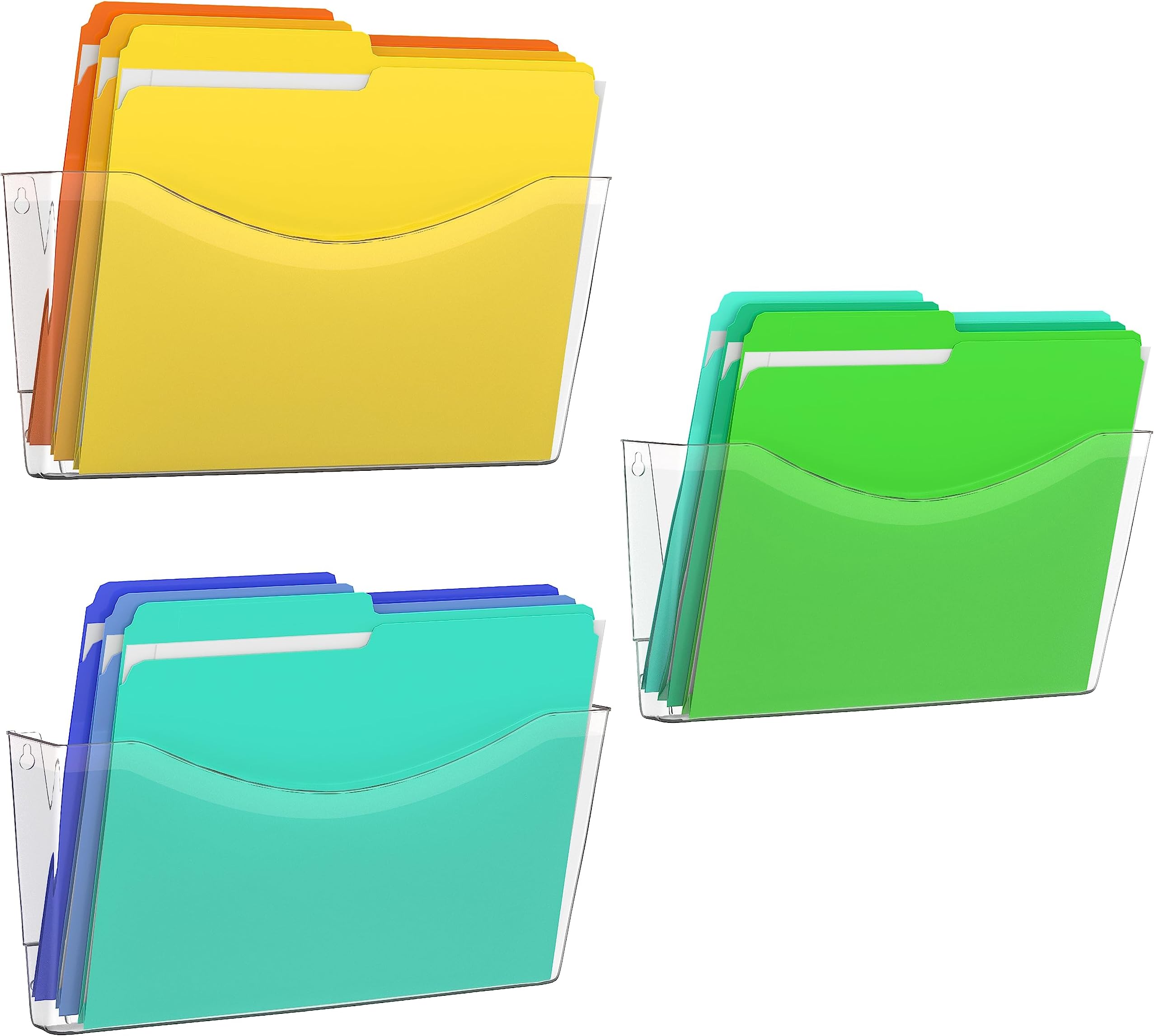 Amazon.com : Officemate Unbreakable Wall File, Letter/A4 Size, Clear, 3 ...