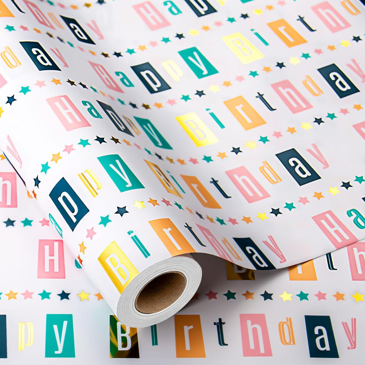 Amazon.com: MAYPLUSS Minimalistic Birthday Gift Wrapping Paper - 17 ...