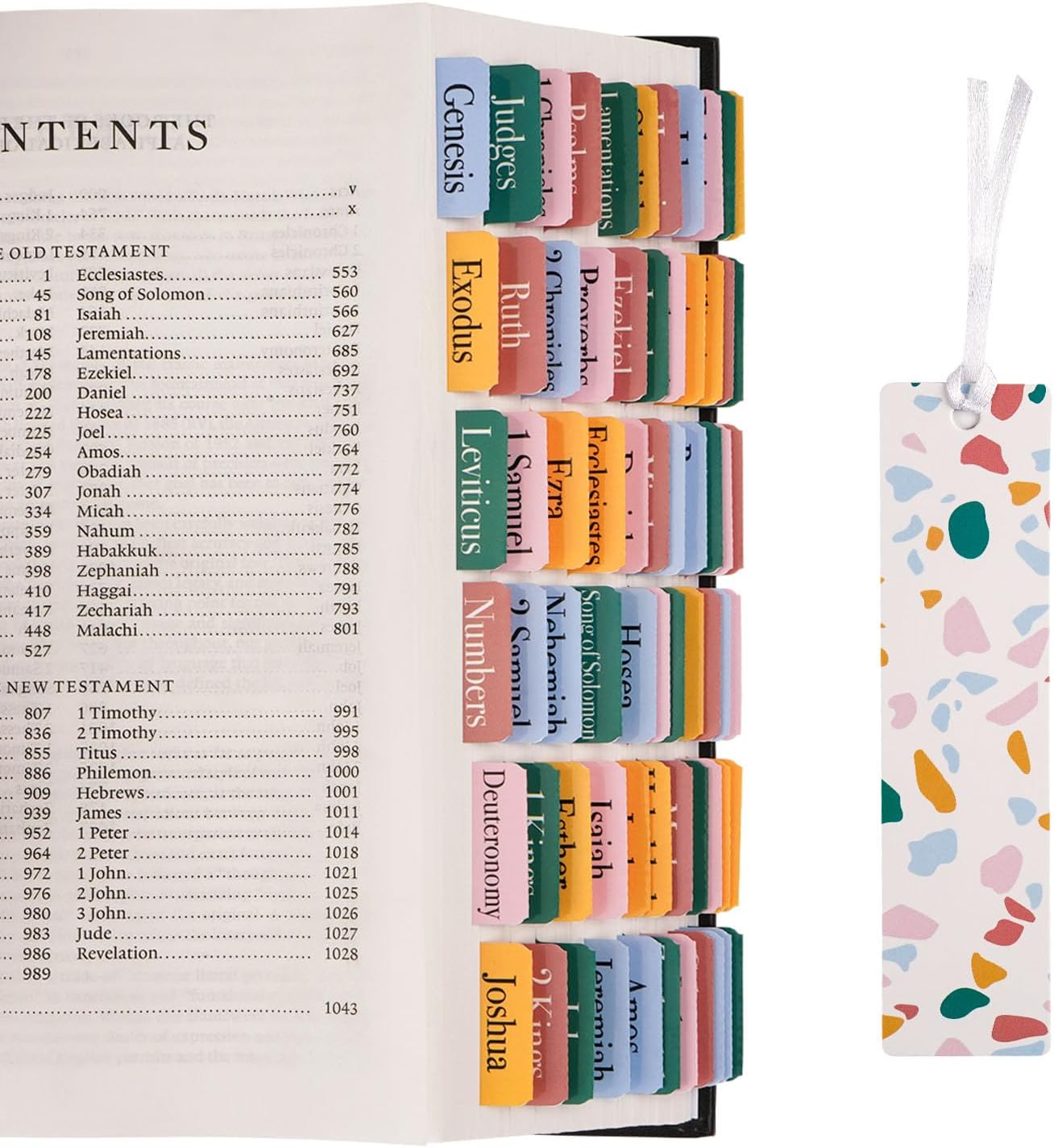 Amazon.com : Morjor Bible Tabs for Women and Men, Boho Theme, 75 Large ...