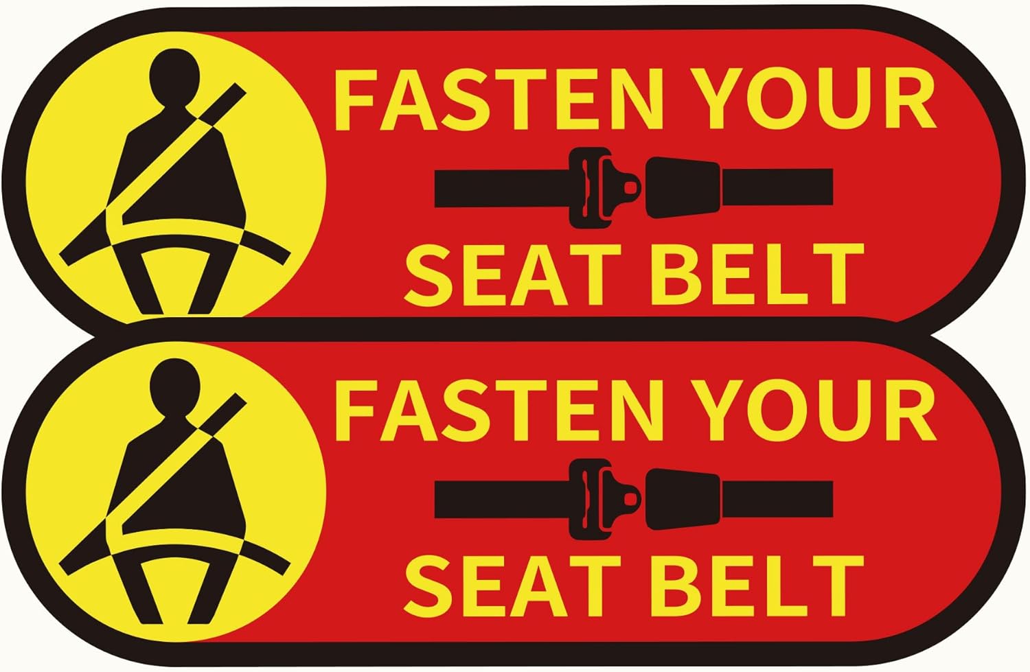 Amazon.com: LUHIMO 2 PCS Oblong Fasten Your Seat Belt Sticker, Easy ...