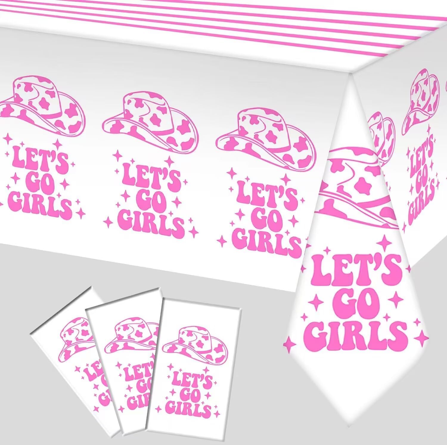 Amazon.com: Lets Go Girls Tablecloths, Bachelorette Party Decorations ...