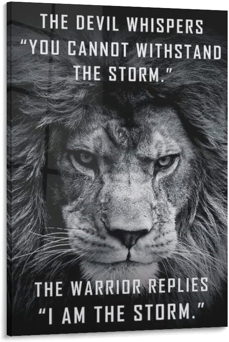 Amazon.com: Inspirational Posters I Am The Storm Lion Animal Poster ...