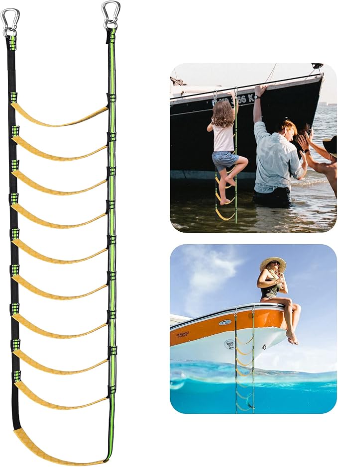 Amazon.com: 10 Steps Boat Rope Ladder, Marine Rope Ladder, Assist ...