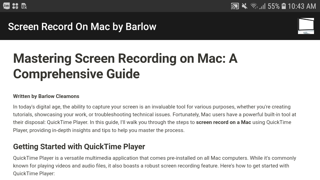 Screen Record On Mac by Barlow v1.0 - App on Amazon Appstore