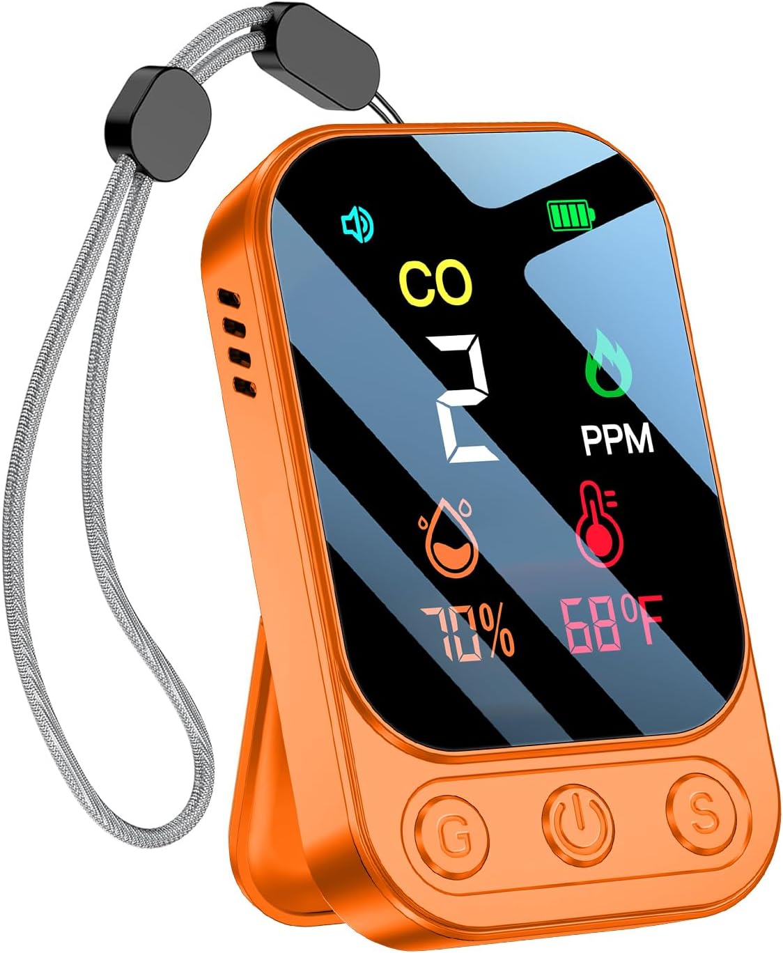 CEKKIENA [3-in-1] Carbon Monoxide Detector Portable Mini Air Quality ...