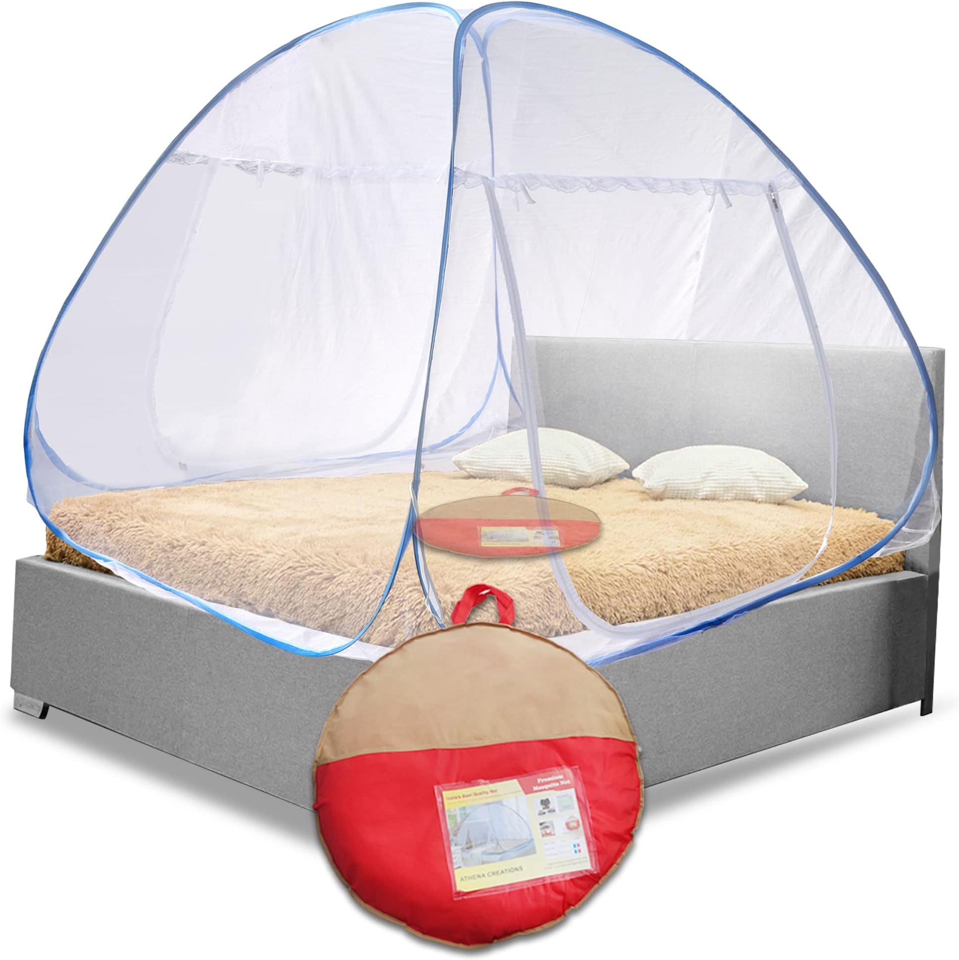 Buy ATHENACREATIONS Mosquito Net Double Bed Foldable, Machardani Net ...