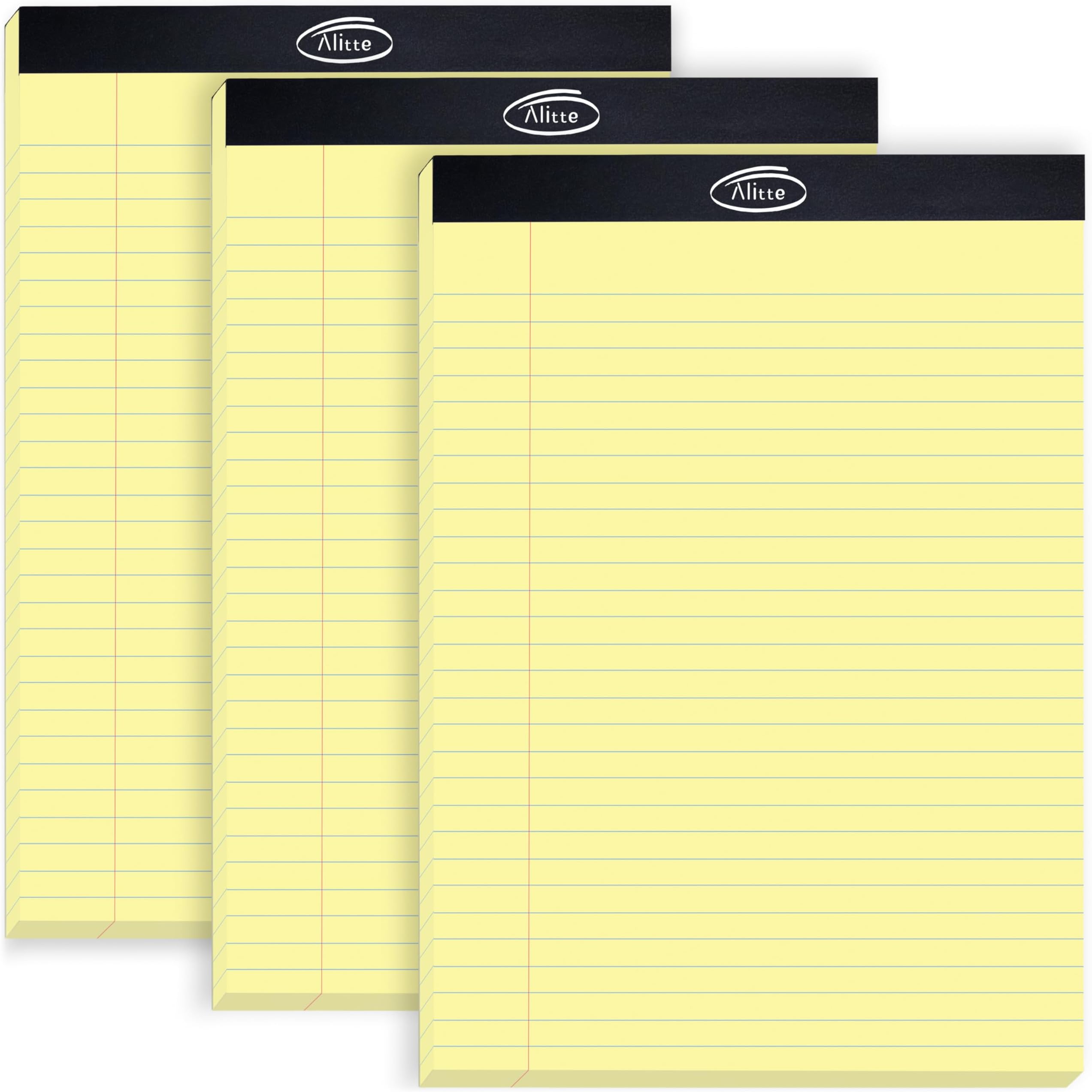 Amazon.com : Alitte Yellow Legal Notepads 8.5 x 11, Pack of 3 ...
