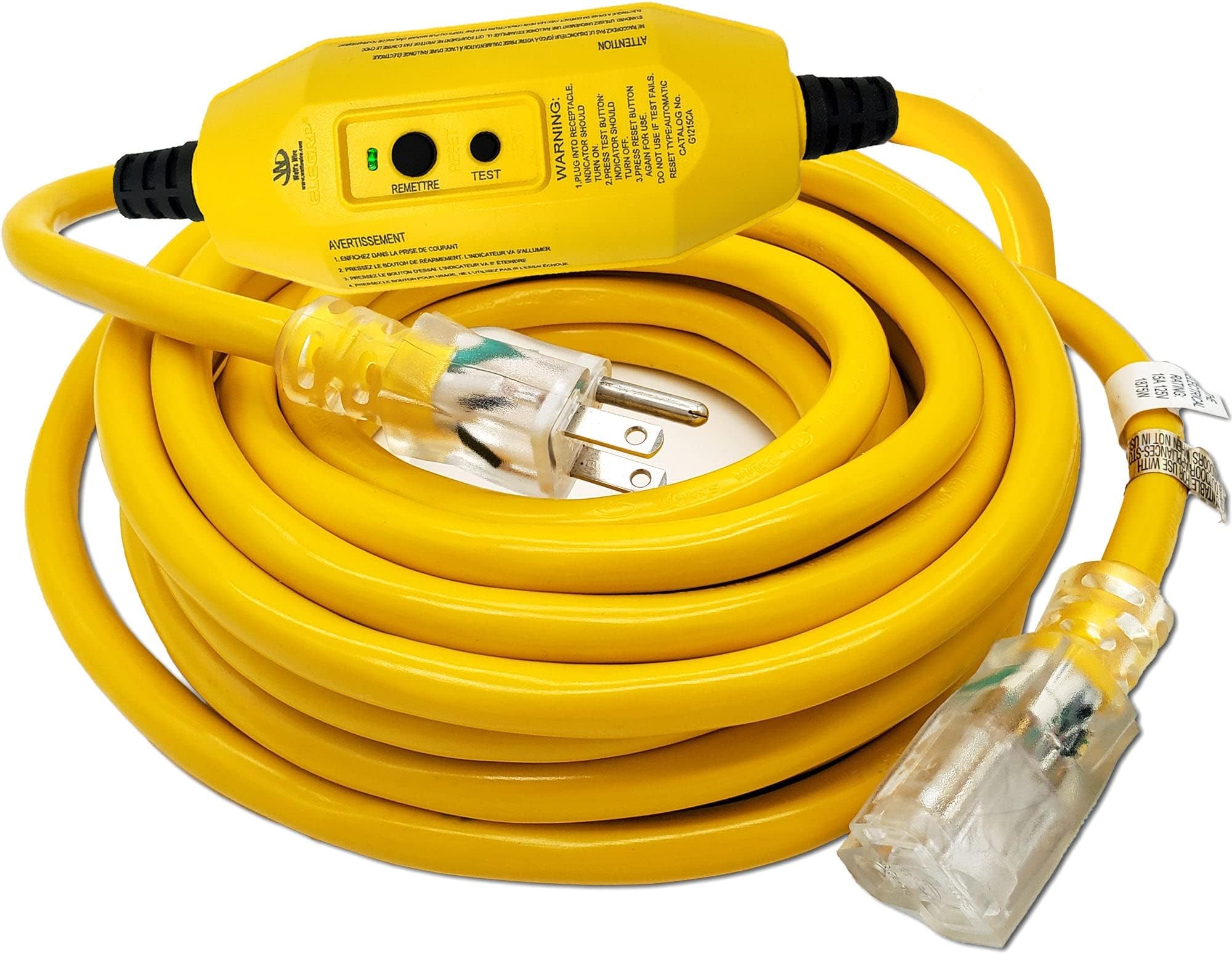 Amazon.com: 25 ft - GFCI 12 Gauge Heavy Duty Extension Cord - SJTW ...