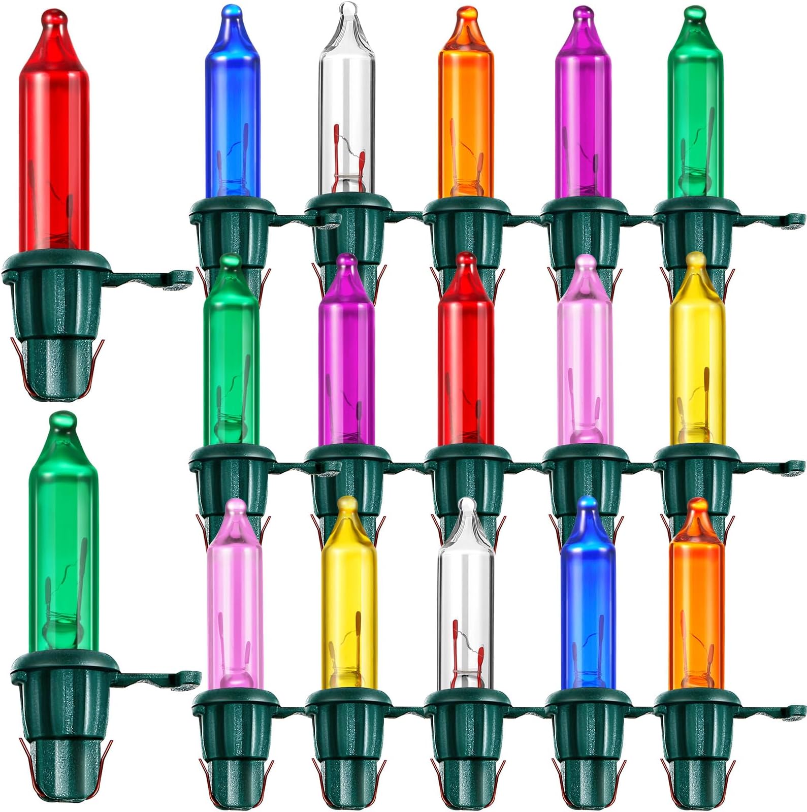 Amazon.com: Mudder 200 Count Replacement Christmas Tree Light Bulbs 2 ...