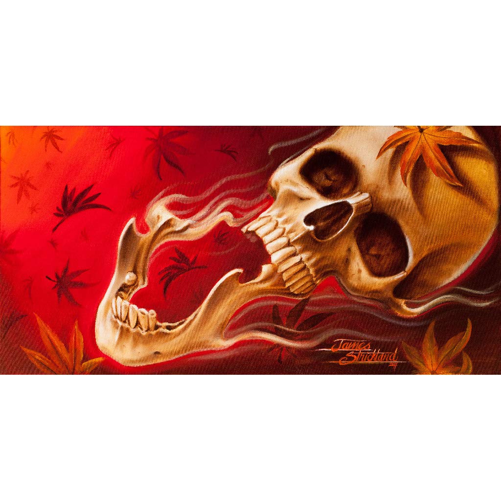 Maple Leaf Skull Tattoos Skull Samurai Maple Leaf Premium Vector Stock