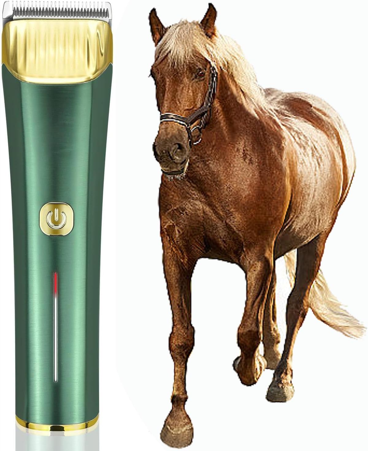 Cordless Horse Clippers,Low Noise Horse Trimmer Shaver Kit for Matted ...