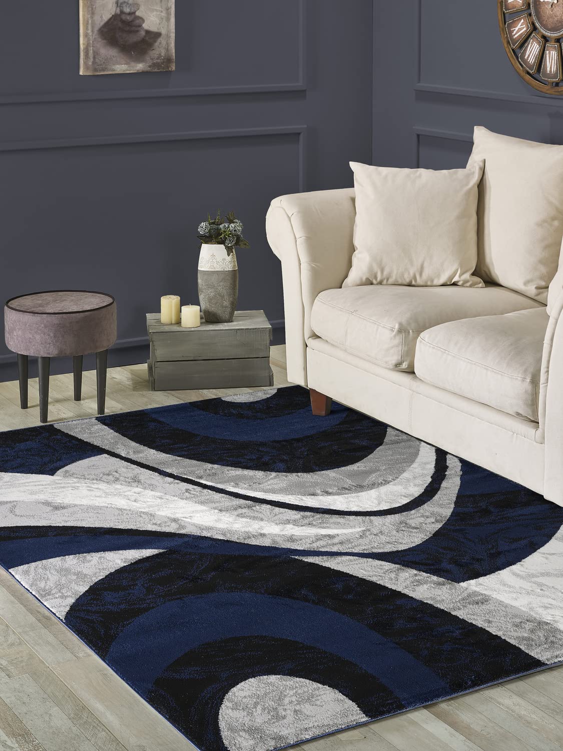 Yafa Home Fashion Modern Contemporary Swirls Design Area Rug, Luxurious ...