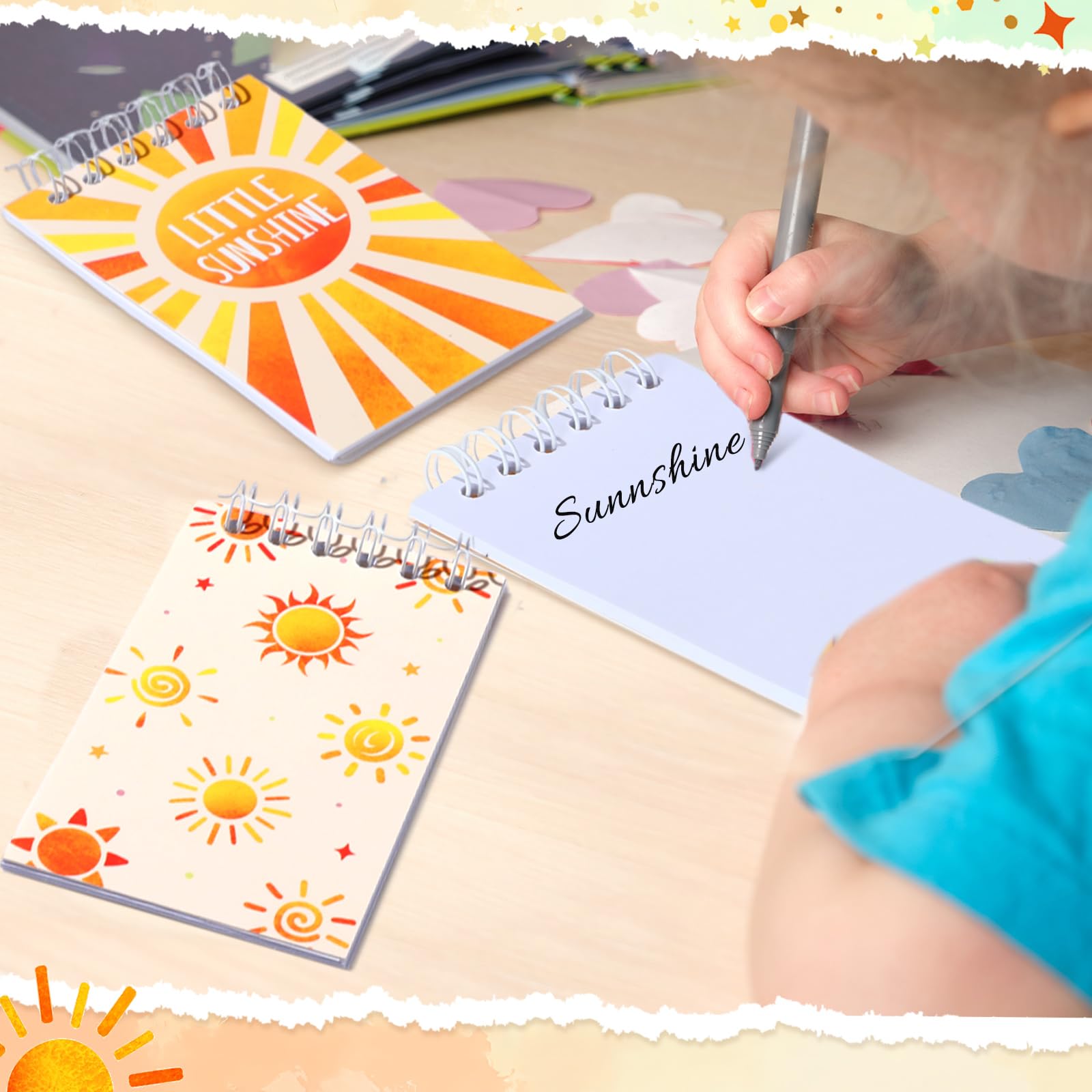 Snapklik.com : 24 Pieces Boho Sun Mini Notebooks Bulk Hippie Groovy ...