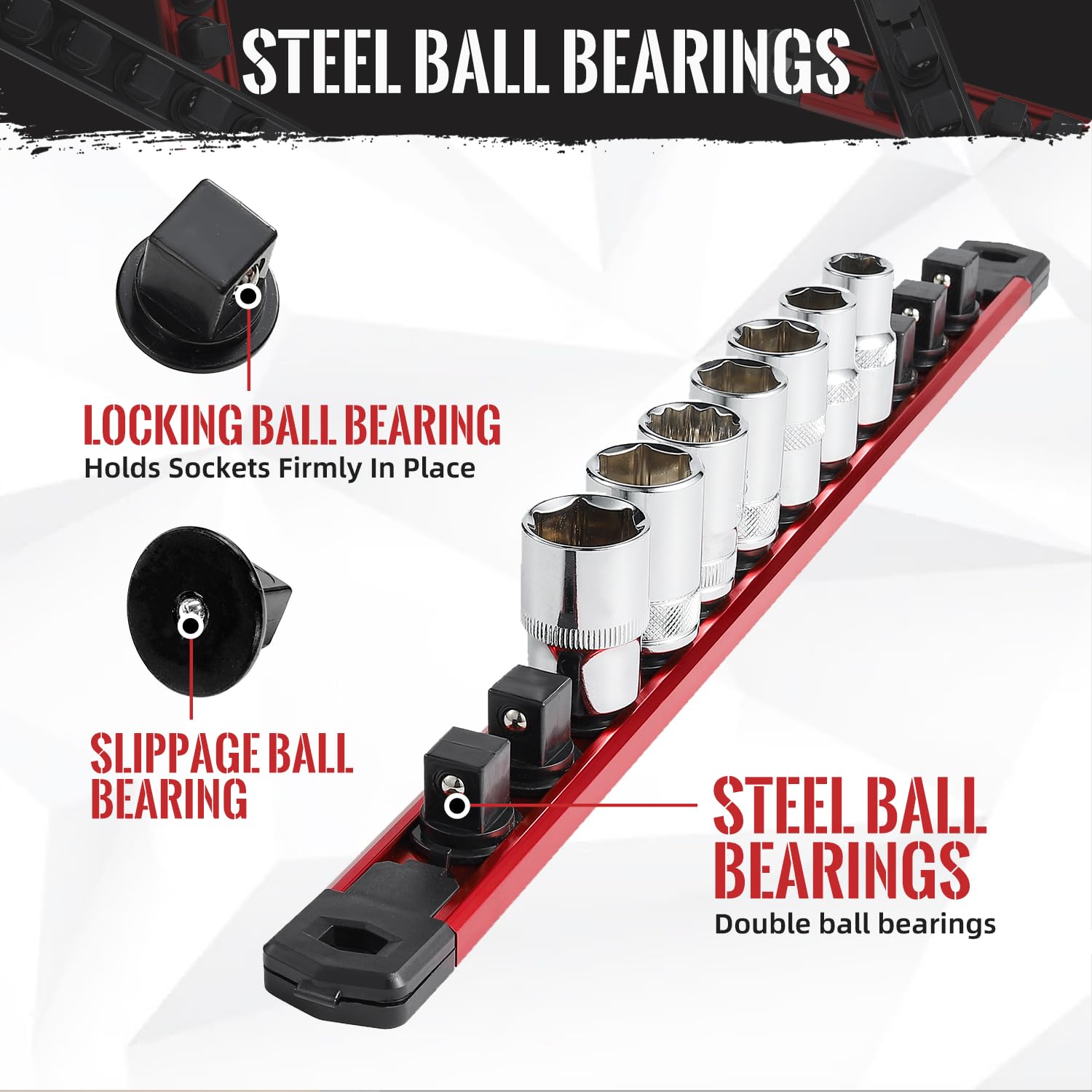 Magnetic Socket Organizer, 1-Piece Heavty Duty Aluminum Socket Holder ...