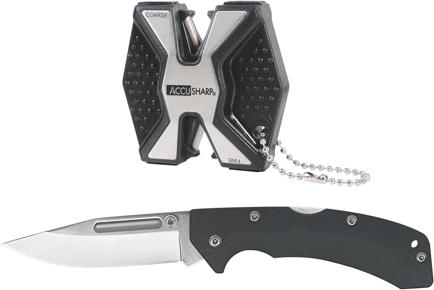Amazon.com: AccuSharp Lockback Knife Lightweight Stainless Steel Sport ...