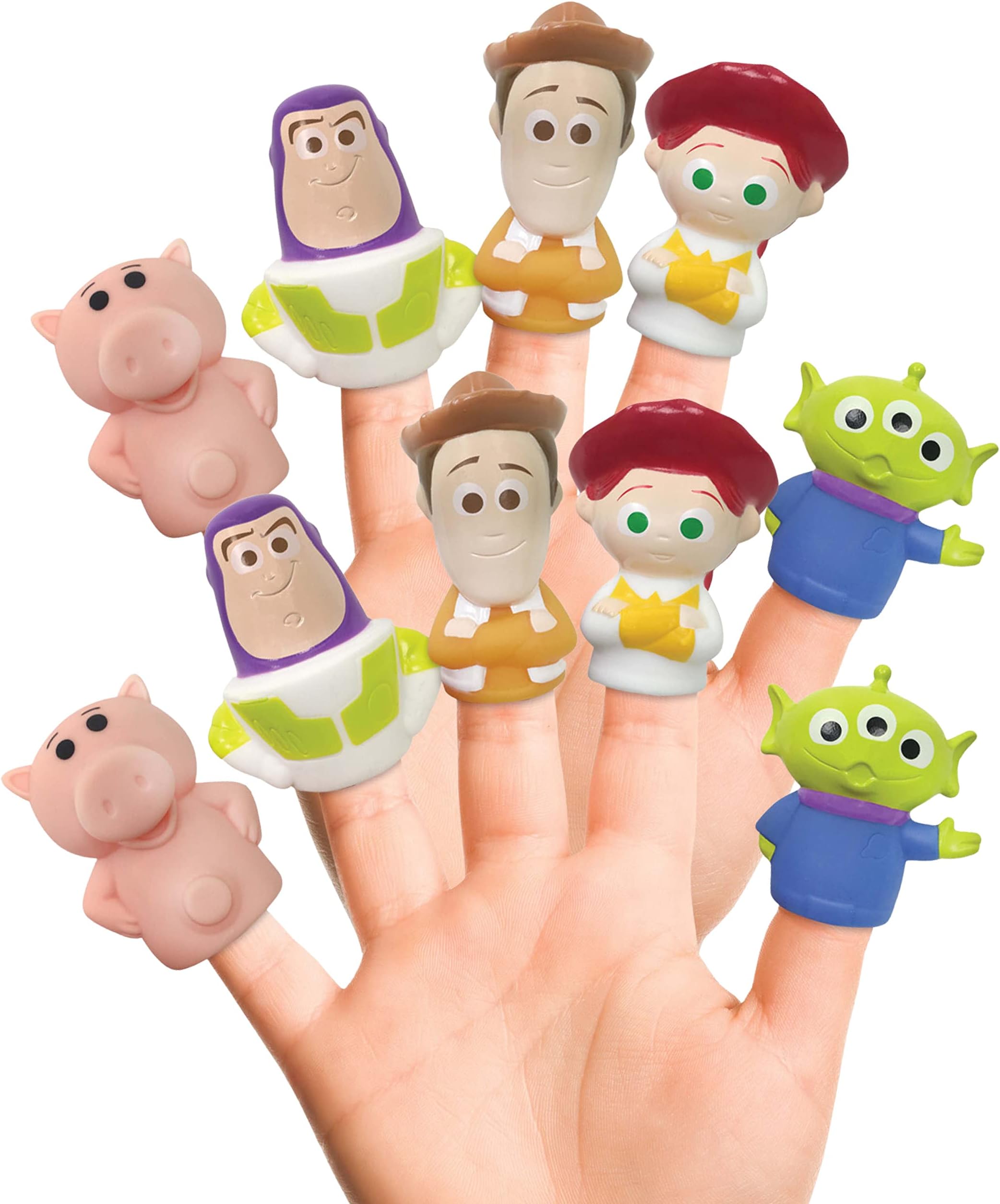 Amazon.com: Disney Toy Story Bath Finger Puppets, 10 Pc - Bath Toys ...